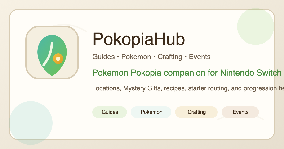 PokopiaCenter - Guides, Tips & Strategies for Pokemon Pokopia